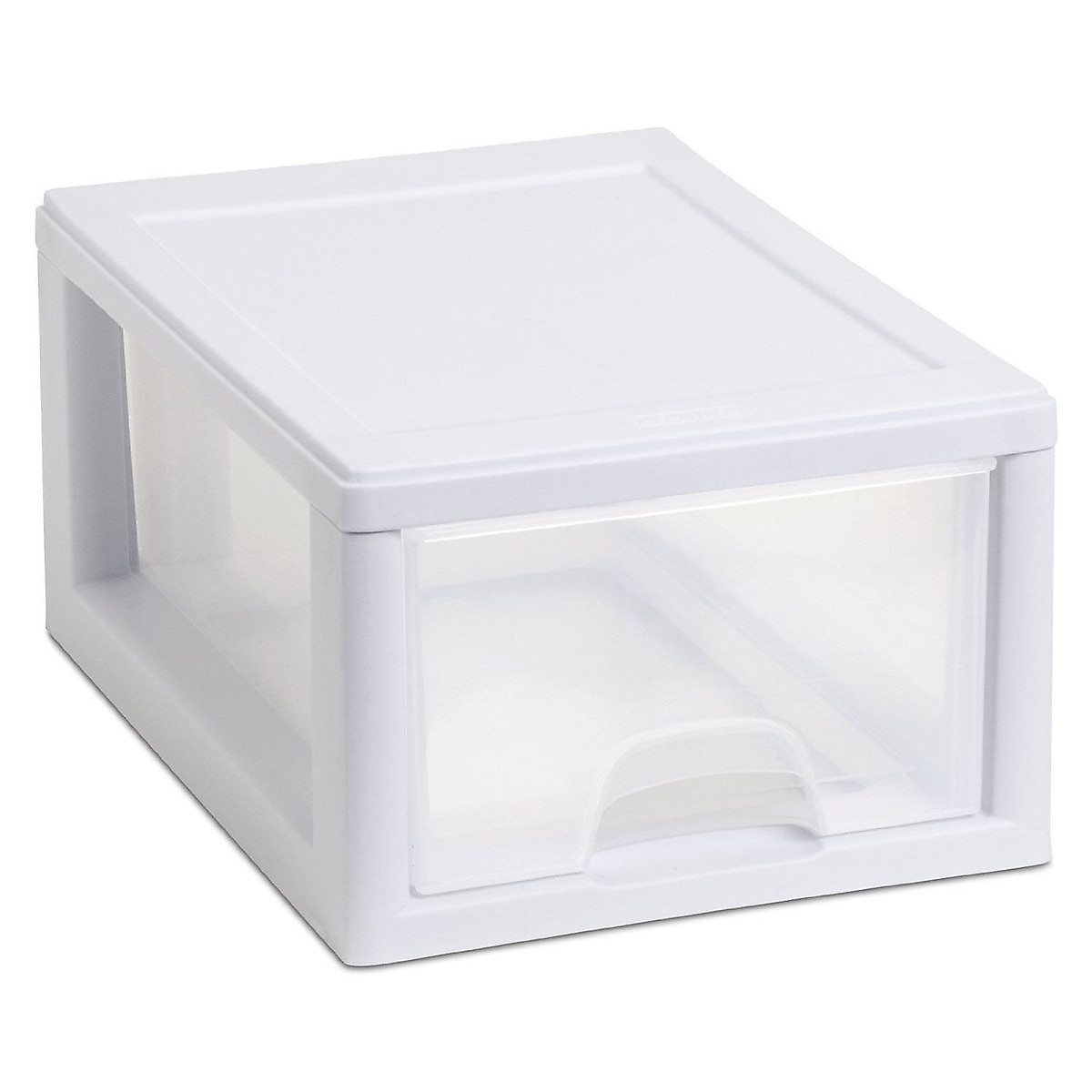 Sterilite 20518006 6 Quart/5.7 Liter Stacking Drawer, White Frame with Clear Drawer,(pack of 6)