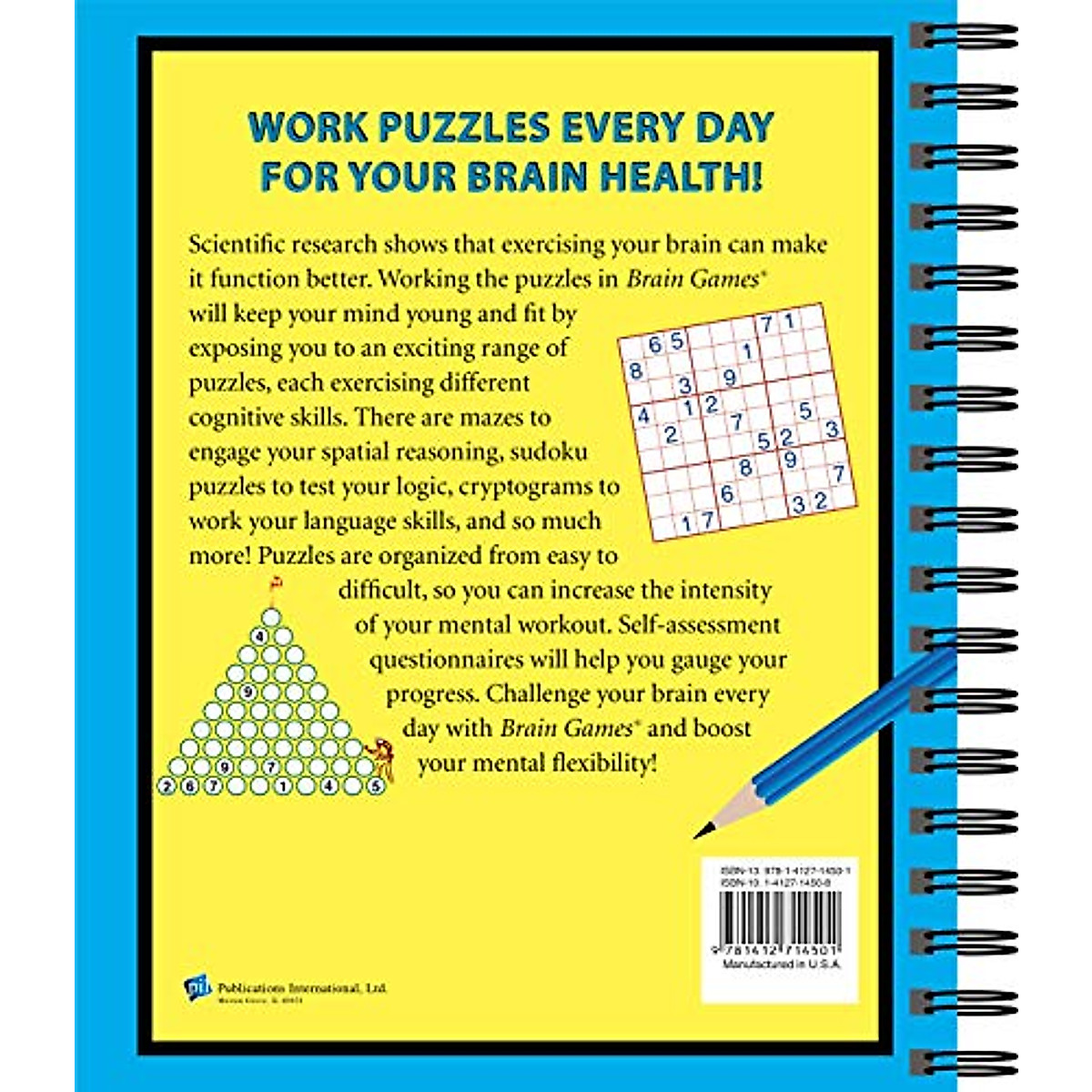 Brain Games #1: Lower Your Brain Age in Minutes a Day (Volume 1)
