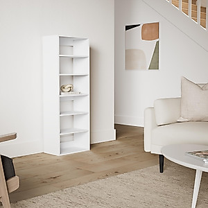 Modular Closets Vista Collection Shelf Tower Built in Wood Closet Organizer Unit (White, 19.5" Wide)