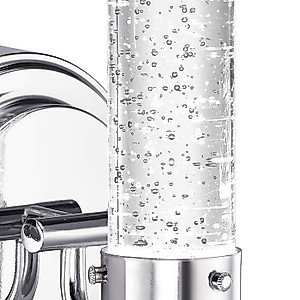 Westinghouse Cava One-Light LED Indoor Wall Fixture, Chrome Finish with Bubble Glass (Wall Sconce 2 Pack) (2 Pack)