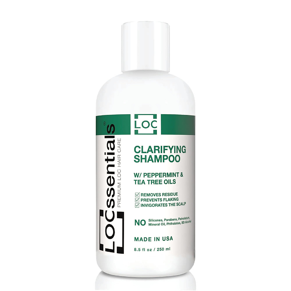 LOCssentials Clarifying Shampoo for Locs – Professional Loc Shampoo for Dreads, Twists, Braids, Interlocks, Microlocs, Faux Locs Crochet Hair – Dreadlock Shampoo with Peppermint and Tea Tree Oils