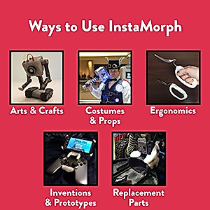 InstaMorph | Thermoplastic Beads, Meltable Polymorph Pellets | Lightweight Modeling Compound for DIY Crafts, Sculpting, Cosplay Accessories | Temporarily Repair | Six Ounce White