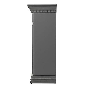 SEI Furniture Dakesbury Faux Stacked Stone Electric Fireplace, Gray