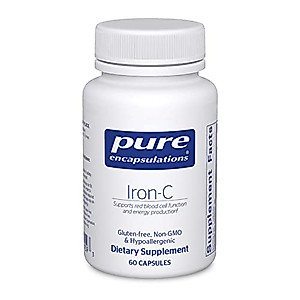 Pure Encapsulations Iron-C | Iron and Vitamin C Supplement to Support Muscle Function, Red Blood Cell Function, and Energy* | 60 Capsules