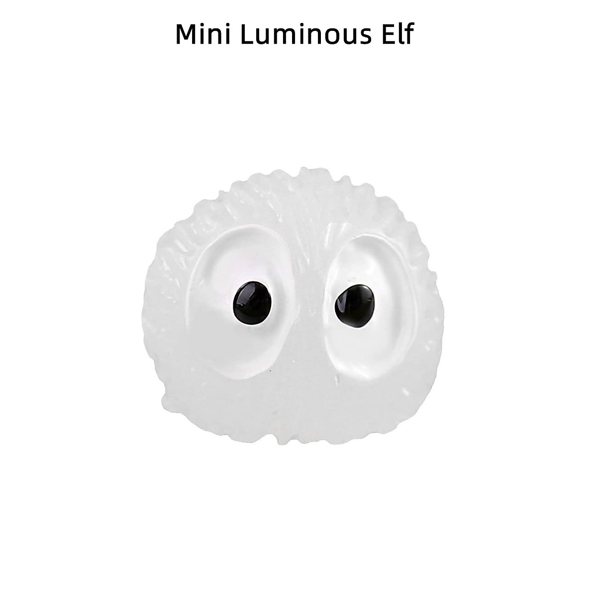 LONCESS Mini Luminous Elf Fairy Garden Accessories, Black Briquettes Figurines for Fairy Garden Decor, Bonsai Craft Decor, Micro Landscape Gnomes Garden, Outdoor Patio Lawn Yard Decoration, 10 PCS