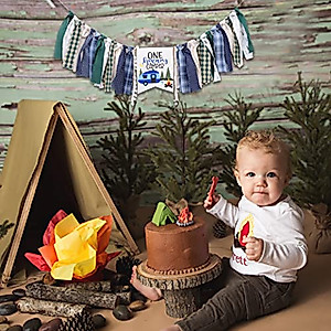 One Happy Camper Banner For Partyprops - Camping High Chair Banner, Wild One Banner, Woodland Banner, Lumberjack Banner