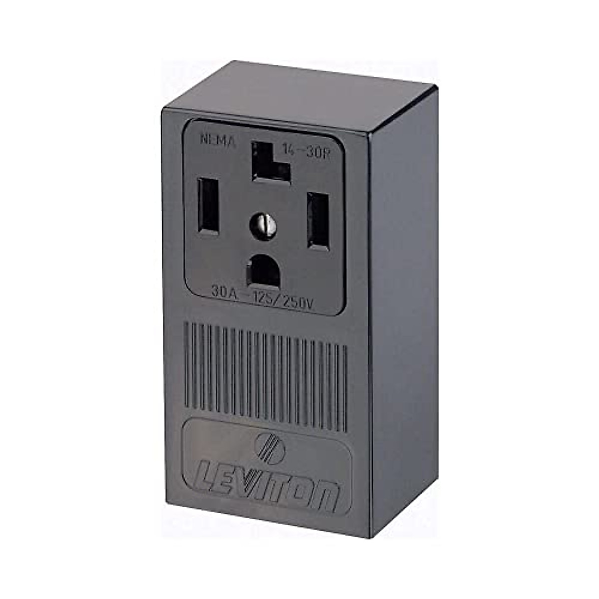 Leviton 3 Pole Non Grounded Single Outlet Receptacle 30A Black