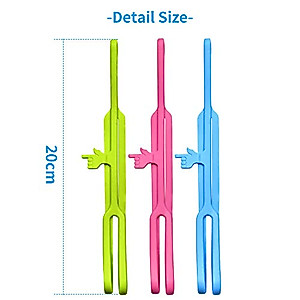 Silicone Finger Bookmarks, 10 pcs Silicone Finger Point Bookmarks Elastic Book Mark Strap Home School Office Supply for Adults and Kids