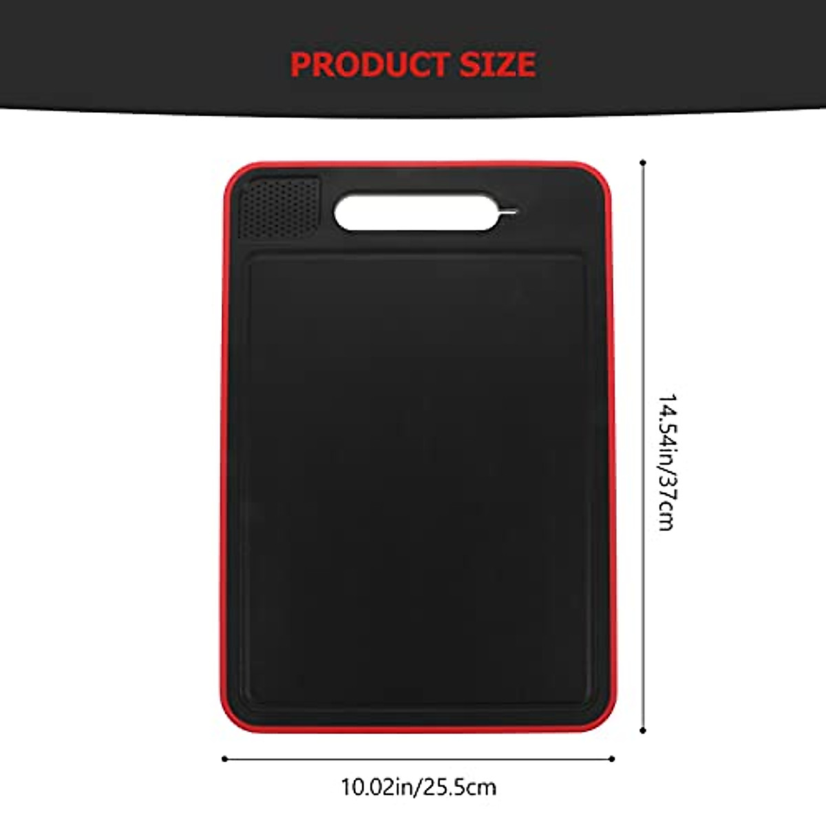 HEMOTON Fast Defrosting Tray Chopping Board Thawing Plate Cutting Board Meat Defroster Boards with Handle for Meat Pork Beef Fish Black Red