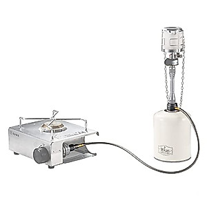 Campingmoon 13 Ft Stainless Braided Propane Adapter Hose, Input: EN417 Lindal Valve Canister, Output: Two En417 Lindal Valve (male thread), Application: EN417 Lindal Valve Canister And Device,Z28-33
