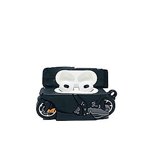 LVANLLF Cool Silicone Motorcycle Vehicle Headphone Case Compatible with Airpods 3rd Airpods 3 2021 Headphones Fashion Cover for Boys Girls Teenager Best Gift Glow in Dark