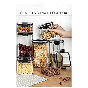 Airtight Food Storage Container, 6 Pc BPA Free With Lids Easy Lock For Kitchen Organization With Good package looking (Black)