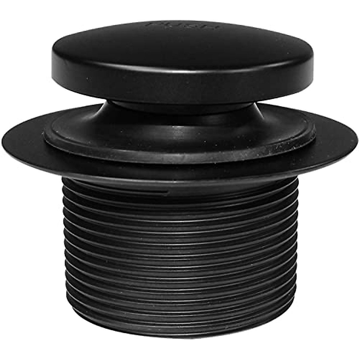 Westbrass R93-2-62 1-1/2" Coarse Thread Tip-Toe Bathtub Drain Trim Set with 2-Hole Overflow Faceplate, Matte Black