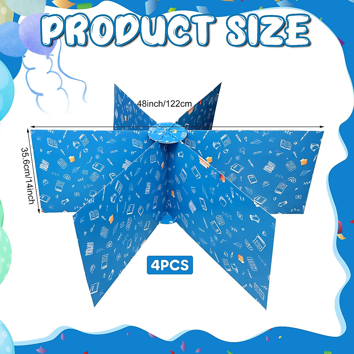 Jinei 4 Sets Student Privacy Dividers Round Table Privacy Boards for Classroom Testing Shields Multiple Station Desk Privacy Divider Testing Folders Boards for School Office Supplies