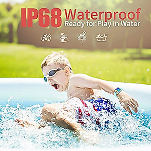 HENGTO Kids Smart Watch for Girls Boys, IP68 Fitness Activity Tracker Watch with Sleep Modes, 20 Sports Mode, Pedometers,Waterproof, Great Gift for Kids Age 6+ Kids Teens (Green)