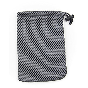 ALL in ONE 6pcs Grey Nylon Mesh Drawstring Bag Pouches for Mini Stuff Cellphone Mp3 10x15cm (4x6 Inch)