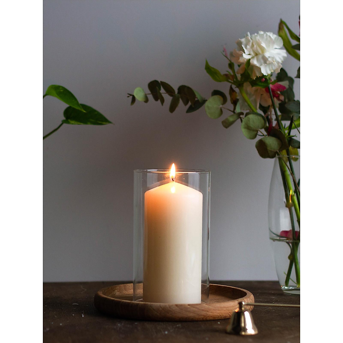 CANDWAX 3x6 Pillar Candles Set of 3 - Ivory Large Pillar Candles Long Burning Perfect for Any Occasion - Cylinder Candles Unscented Long Burning