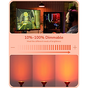EDISHINE Christmas PAR38 Orange LED Flood Light Bulbs Outdoor, Dimmable Orange LED Light Bulb, 18W(120W Equivalent), Orange Flood Lights Bulb for Christmas Decorations, E26 Base, ETL Listed, 4 Pack