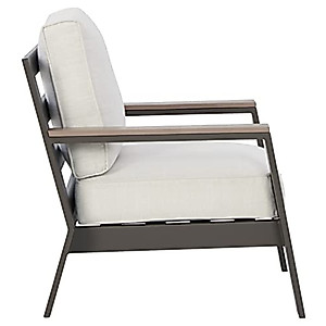 Signature Design by Ashley Outdoor Tropicava HDPE Patio Lounge Chair, Taupe