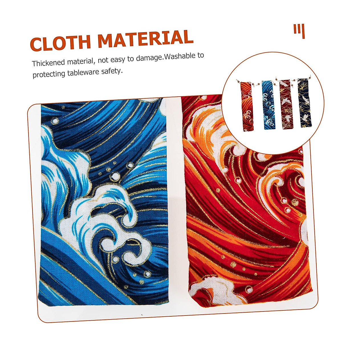 Cabilock 4pcs Drawstring Bag Pocket Wallet Straw Purse Folding Bracket Straw Carrying Bag Silk Drawstring Bag Utensil Holder Cutlery Bags Tableware Bag Japanese Style Tableware Bag Fabric