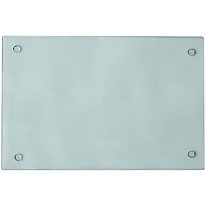 MELDIKISO 12PCS Tempered Glass Cutting Board 15.4 x 11.22 inch, Sublimation Blanks Set with White Coating Glossy