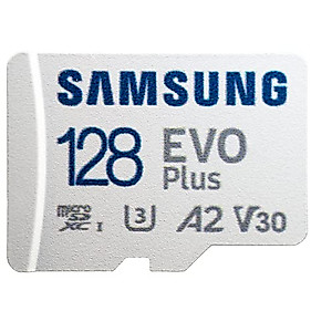 Samsung EVO Plus 128GB Micro SDXC Memory Card for Samsung Phone Works with Galaxy S20 FE, S20 Fan Edition 5G Cell Phone (MB-MC128KA) Bundle with (1) Everything But Stromboli SD & MicroSD Card Reader