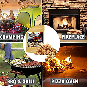 70 PCS Natural Fire Starter for BBQ Grill Fireplace Wood Stove Camp Fire Pit, Non Toxic Grill Charcoal Starter Cubes, Quick Light Camping Fire Lighter, Super Fast Lighting