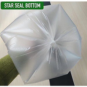 7-10 Gallon Clear Garbage Bags (110 Bags) 29" x 24" Extra Large Medium Kitchen Trash Bags Paper Shredder Bags Can Liners for Home and Office Bins, 110 ct. (Fits 7 Gal, 8 Gal, 9 Gal and 10 Gal Bins)