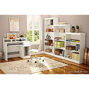 South Shore Axess 3-Shelf Bookcase, Pure White