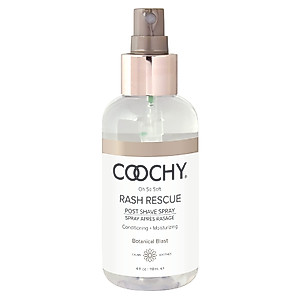 Coochy Rash Rescue Post Shave Spray - Natural Hydrating After Shave Skincare Moisturizer - Ingrown Hair Body Mist - Botanical Blast, 4 fl oz/118 mL