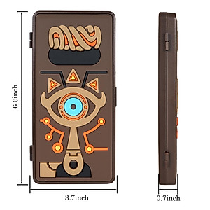 TIKOdirect Game Card Case for Nintendo Switch/SD Cards, Storage 24 Switch Game Cards Portable Holder Pretty Cute Hard Shell with Magenic Closure, Brown