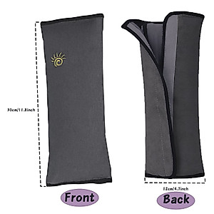 Ecloud Shop® 2pcs Seatbelt Pillow,Car Seat Belt Covers for Kids, Adjust Vehicle Shoulder Pads, Safety Belt Protector Cushion, Soft Auto Seat Belt Strap Cover Headrest Neck Support for Kids Blue+Gray