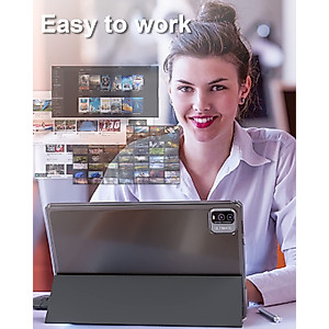 ATOZEE Tablet 10 Inch Android 14 Tablet with Keyboard Tablets Include Case Mouse Stylus 8GB RAM 64GB ROM 1TB Expandable Tablet 2MP+8MP Dual Camera 6000mAh Battery 5G WiFi-6 Bluetooth 2 in 1 Tablet PC