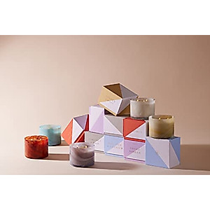 Paddywax Whirl Soy Wax Scented Candle, 14-Ounce Swirl Glass-Jar Holder, Violet Vanilla