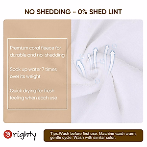 Orighty Washcloths 48 Pack, Ultra Soft Face Cloths 12 x 12 inch, Absorbent & Quick Drying Coral Velvet Washcloth Bulk, Multi-Purpose Face Cloth for Household, Cleansing and Sport (White)