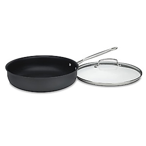 Cuisinart 12-Inch Deep Fry Pan w/Cover, Chef's Classic Nonstick Hard Anodized Collection, 622-30DFP1