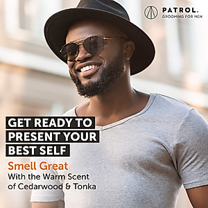 Beard Patrol Men's Beard Oil - Softens, Smooths & Strengthens Beard Growth – Grooming Beard and Mustache Maintenance Treatment - Cedarwood & Tonka