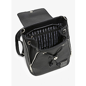 Loungefly Nightmare Before Christmas Convertible Mini Backpack, Black