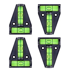 Firecore 4PCS RV T Level Bubble Levels Cross Check Bubble Two ways Multipurpose Spirit T-type Level for RVs, Camper, Furniture, Trailers, Tripods, Camera Equipment
