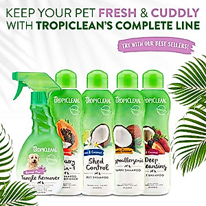 TropiClean Sweet Pea Cat & Dog Detangler Spray Dematting | Dog Conditioner Spray Derived from Natural Ingredients | Made in the USA | 16 oz.