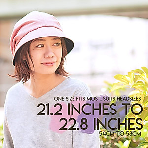 CHARM Womens Organic Cotton Sun Hat - SPF50 Japanese Design Soft UV Protection Anti-Aging Dark Gray