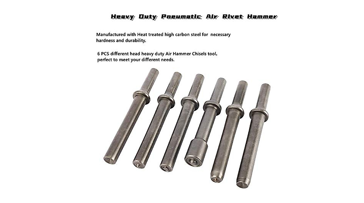YaeCCC 7 Pcs Heavy Duty Smoothing Pneumatic Air Rivet Hammer Tools ...