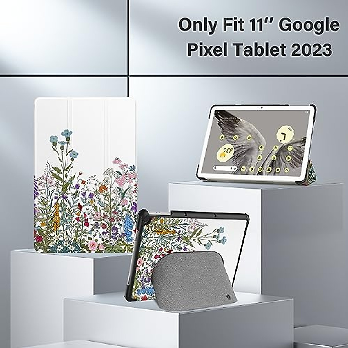 Aippdo for Google Pixel Tablet 2023 Case 11in Ultra Slim PU Leather TPU Back Shell Foldable Kickstand,Shockproof Case Cover Google Pixel Tablet Compatible with Charging Speake