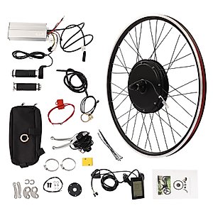 HarBin-Star Electric Bike Conversion Kit, 48V 1200W 700C Front Wheel Powerful Motor E-Bike Conversion Kit, Electric Bicycle Motor Kit Dual Mode Controller W/LCD Display Twist Throttle PAS