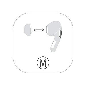 FRTMA Replacement Ear Tips/Silicone Earbuds Covers Compatible with AirPods Pro 2019 Wireless Ear Phones, 1 Pair Ear Piece (Medium), Transparent Pink