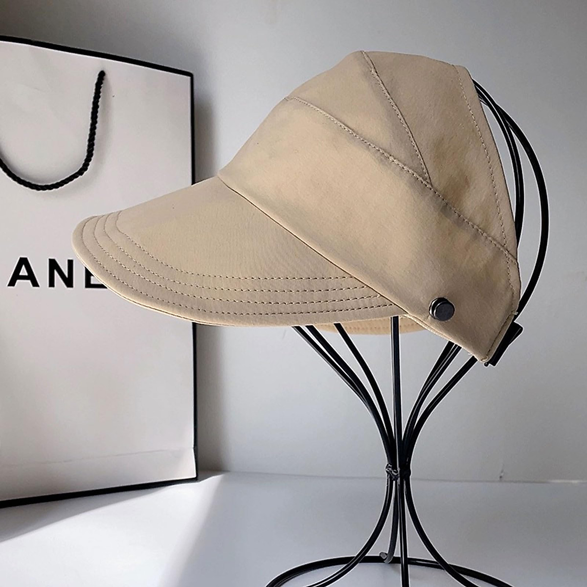 Outdoor UV Protection Hollow Top Sun Hat, 2024 New Sun Hats for Women UV Protection, Ponytail Sun Cap (US, Alpha, Medium, Large, Black)