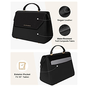 Luxury Lunch Bag Women - Adult Fashion Stylish Vegan Leather Insulated Leakproof Lunch Box for Work - 2024 Newest Christmas Gifts for Women