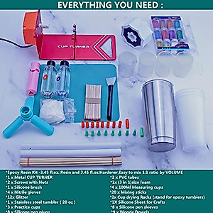 AFW Cup Turner,Tumbler Spineer Turner,Cup Spinner,Epoxy Cup Turner Supplies Crafts,with Epoxy Resin kit for Beginner