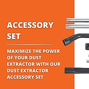 Fein Dust Extractor Accessory Set for Power Turbo Vacuums, Built for Efficiency - 31345071020