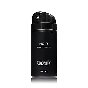 Bath and Body Works Noir Men's Collection 3 Piece Set Includes 3.7 oz Deodorizing Body Spray, 8 oz Ultra Shea Body Cream, 10 oz 2-IN-1 Hair & Body Wash